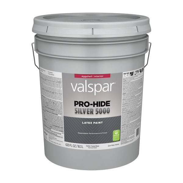 Valspar 5 Gallon Pastel Base Eggshell Pro-Hide Silver 5000 Interior ...