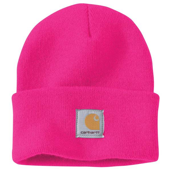Carhartt Men's A18 Knit Cuffed Beanie, Pink Glow, OS - A18-P42-OS ...