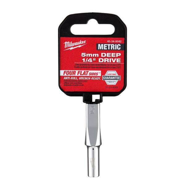 Milwaukee 1/4" Drive 5mm Deep Socket - 45-34-9042 | Blain's Farm & Fleet