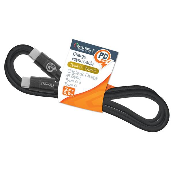 Power Up 3' Type C USB Braided Cable - 191-05661 | Blain's Farm & Fleet