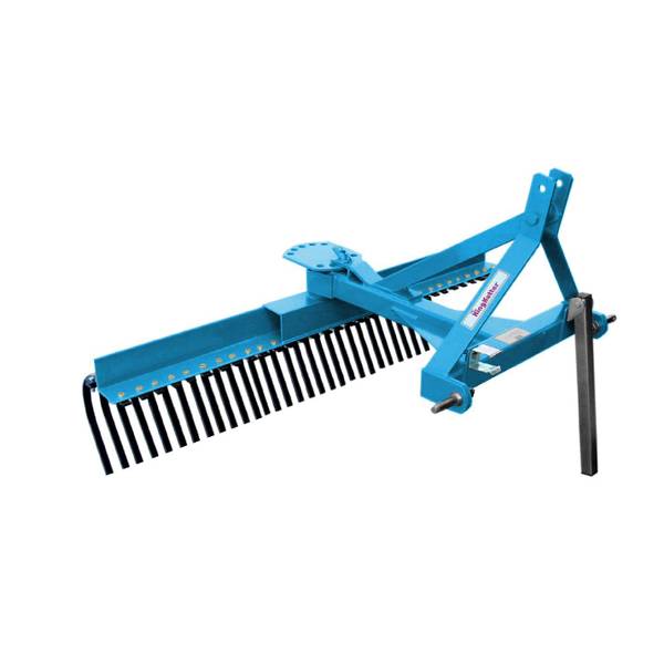 King Kutter 5' Tubular Framed Landscape Rake, Blue - TYR-60-BK | Blain ...