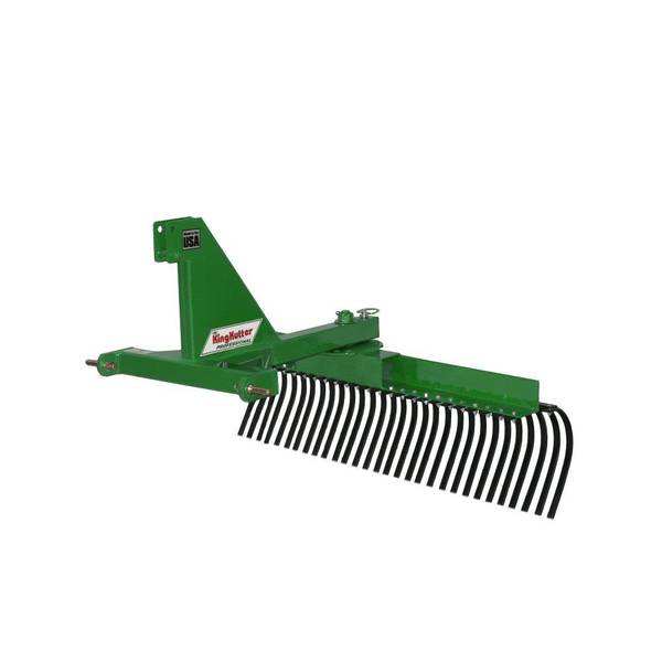 King Kutter 5' Professional Landscape Rake, Green - YR-G-60-JP | Blain ...