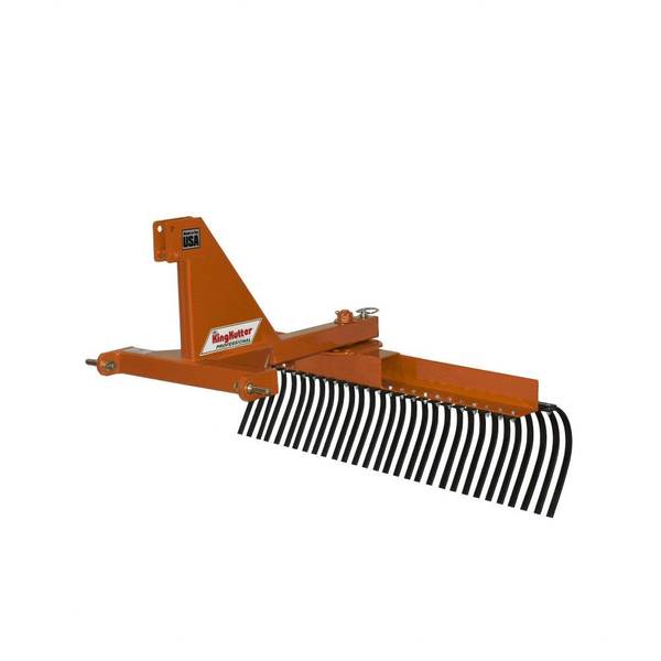 King Kutter 5' Professional Landscape Rake, Orange - YR-G-60-OP | Blain ...