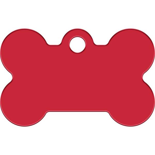 Quicktag Small Bone Red Aluminum Pet Tag - 136598 | Blain's Farm & Fleet