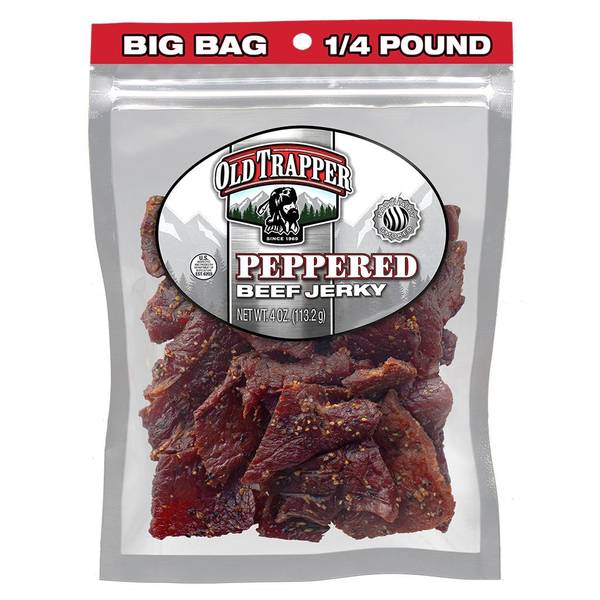 Old Trapper 4 oz Peppered Beef Jerky - 22225T | Blain's Farm & Fleet