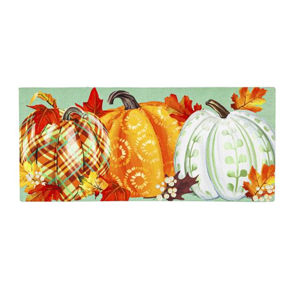 Evergreen Enterprises Painted Fall Pumpkin Mat - 432177 | Blain's Farm ...
