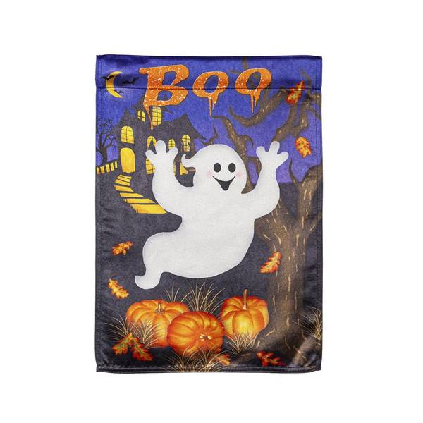 Evergreen Enterprises Boo Ghost Lustre Garden Flag - 14LU11004 | Blain ...