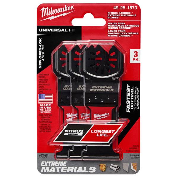 Milwaukee 3-Pack Extreme Materials Universal Fit OPEN-LOK Milwaukee 3-Pack Extreme Materials Universal Fit OPEN-LOK