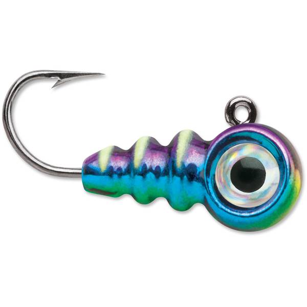 VMC 1/16 oz Glow Metallic Rainbow Tungsten Larv Eye Jig - TLEJ116GMRBW ...