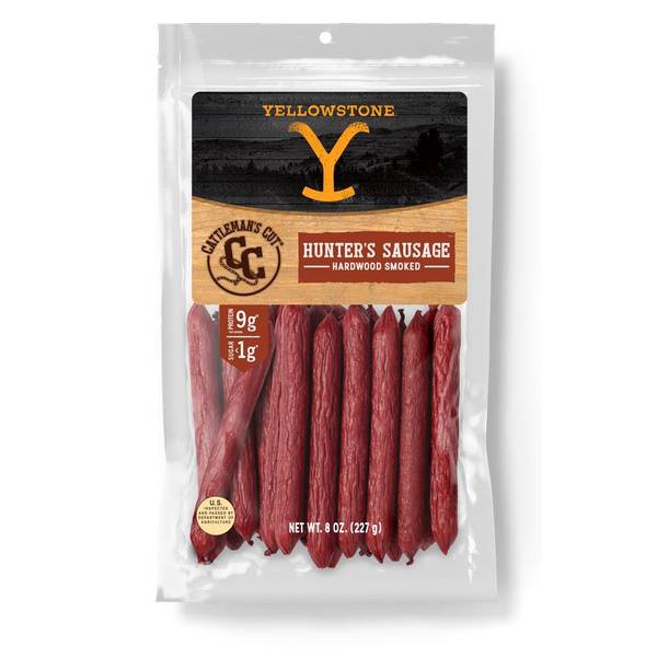 Cattleman's Cut 8 oz Yellowstone Hunter Sausage Sticks - 55464 | Blain ...