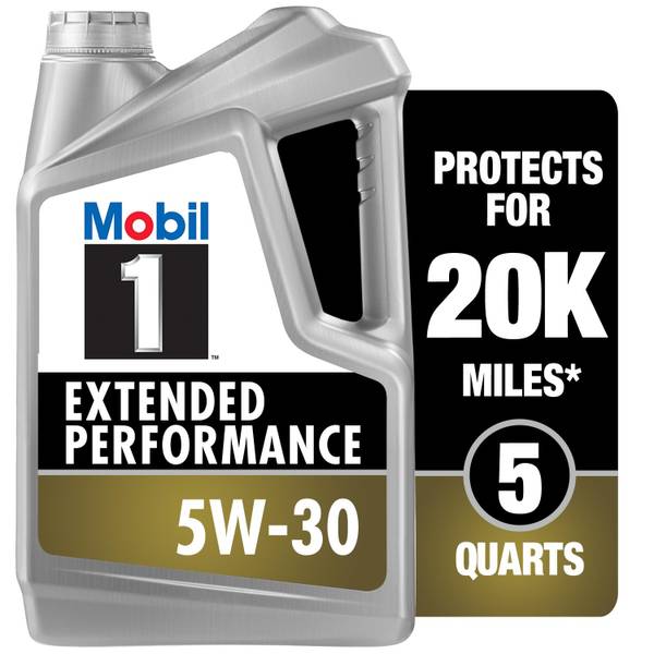 Mobil 1 5 Quart Extended Performance 5W-30 Full Synthetic Motor Oil ...