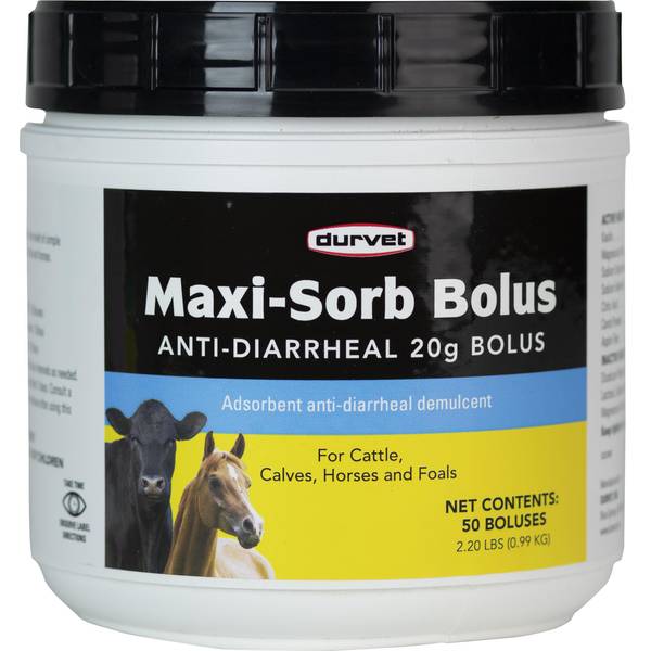 Durvet 50-Count Maxi-Sorb Bolus Anti Diarrheal - 091430 | Blain's Farm ...