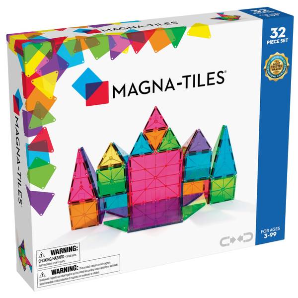 Magna-Tiles 32-Piece Classic Magnetic Construction Set - 02132 | Blain ...