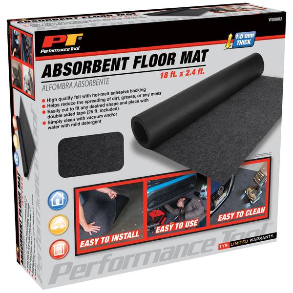 Performance Tool 18' x 2.4' Absorbent Floor Mat - W88802 | Blain's Farm ...