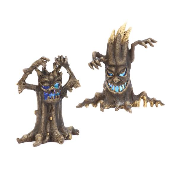 Gerson Set of 2 Illuminated Spooky Halloween Haunted Trees - 2430540EC ...