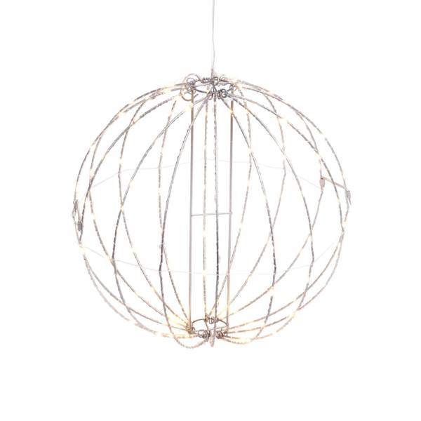 Gerson 24 in. Whimsical Illuminated Metal Sphere with Warm White Micro ...
