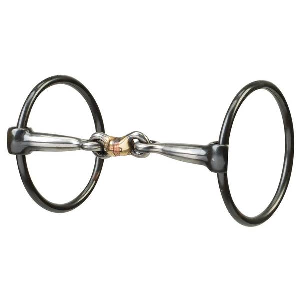 Weaver Leather Ring Snaffle Bit with 5" Sweet Iron Dogbone Mouth with Copper Inlay - 25-1885 ...