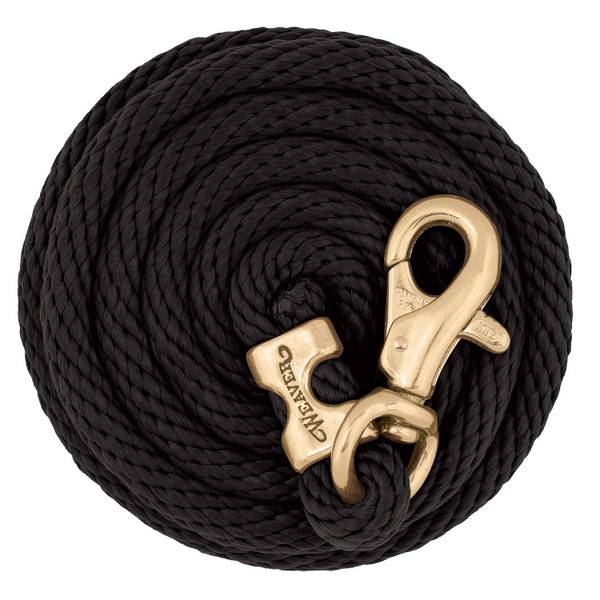 Weaver Leather 10' Poly Lead Rope with Brass Plated Bull Trigger Snap ...
