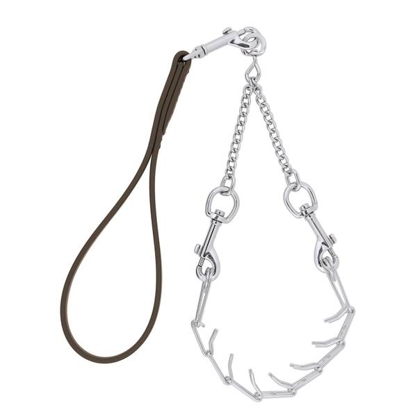 Weaver Leather Pronged Chain Goat Collar and Lead Set - 80-1090-BR ...