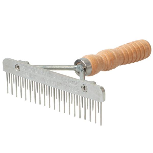 Weaver Leather Mini Fluffer Comb with Wood Handle and Stainless Steel ...