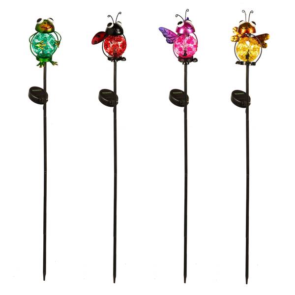 Evergreen Enterprises 31" Solar Garden Stake Happy Critter Assortment ...