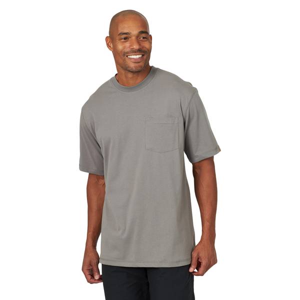 Wrangler Men's RIGGS Workwear Short Sleeve Performance T-Shirt, Nickle ...