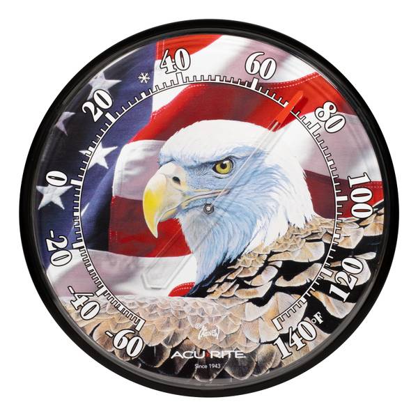 AcuRite 12.5" Patriotic Indoor/Outdoor Dial Thermometer - 01930A1 ...