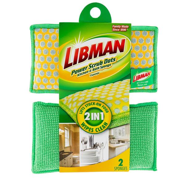 Libman 2-Count Power Scrub Dots Sponge - 336 | Blain's Farm & Fleet