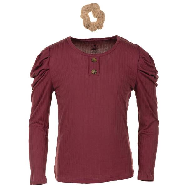 One Step Up Girls Scoop Neck Yummy Top, Berry Rose, S - YQ46878-S ...