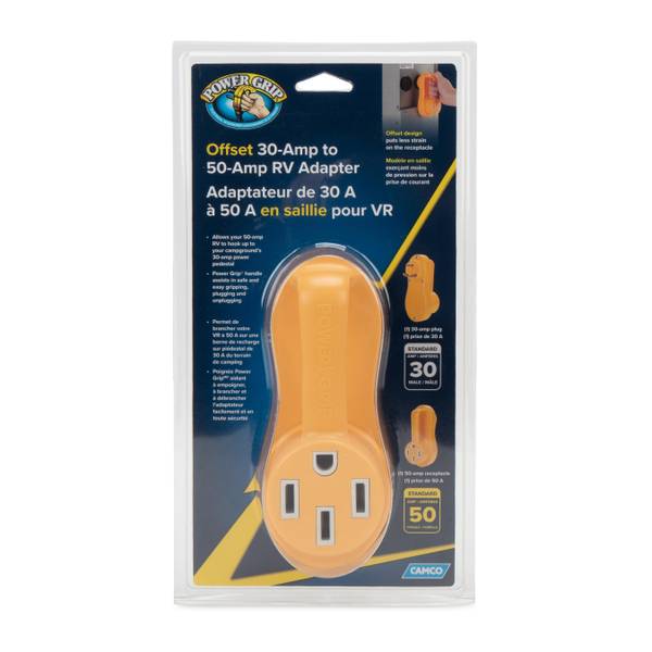 Camco 30AM/50AF PowerGrip Offset Adapter - 55133 | Blain's Farm & Fleet