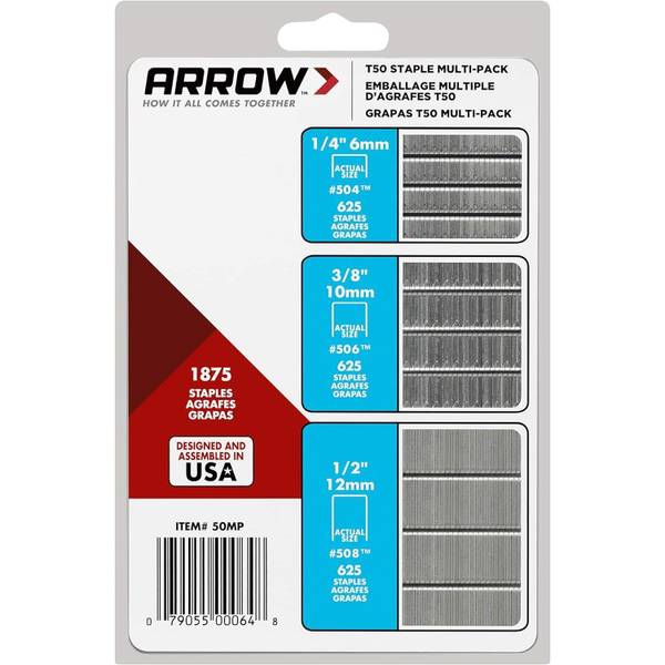 Arrow Heavy Duty Staples Multi Pack - 50IMP | Blain's Farm & Fleet