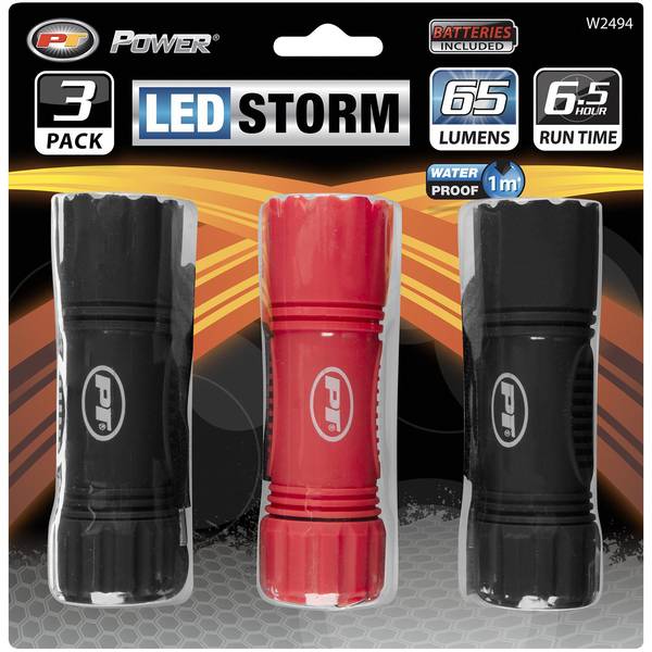 Performance Tool 3-Pack 65 Lumen Storm Composite Flashlights - W2494 | Blain's Farm & Fleet