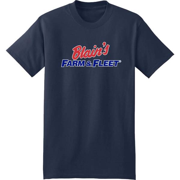 Blain's Farm & Fleet Men's Logo Graphic Tee, Navy, 2X - BL0085UST-NVY ...