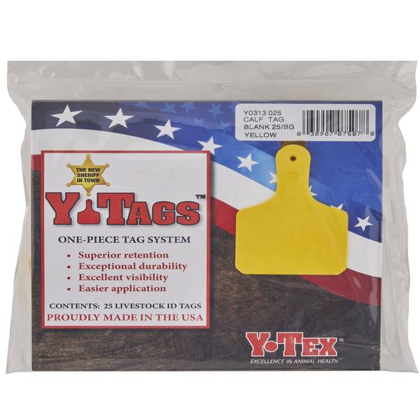 Y-Tex 25-Count Y-Tag Calf Blank Yellow - 113760 | Blain's Farm & Fleet