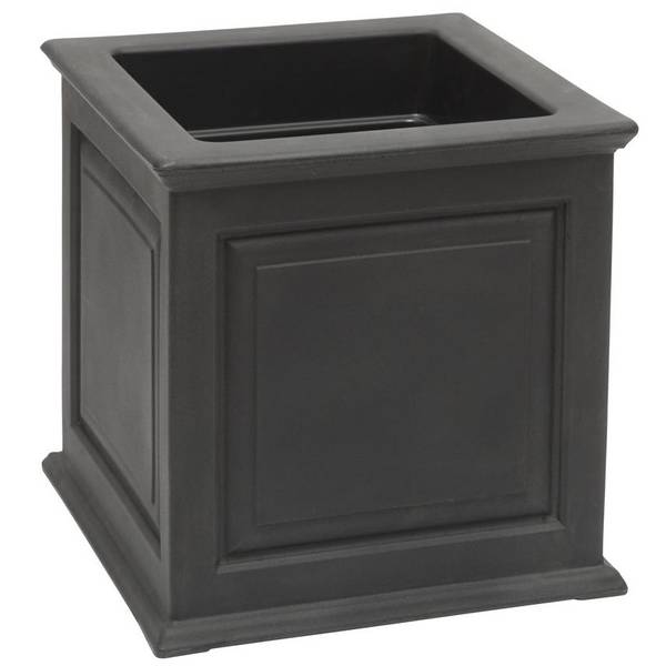 Good Ideas Black Savannah 20" Square Planter Box - SV-PS20-BLK | Blain ...