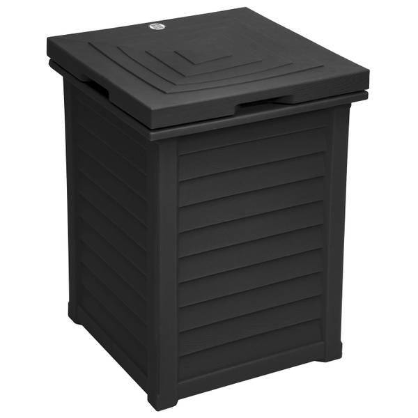 Good Ideas Black Savannah Teak Storage Bin - SV-TEK064-BLK | Blain's ...