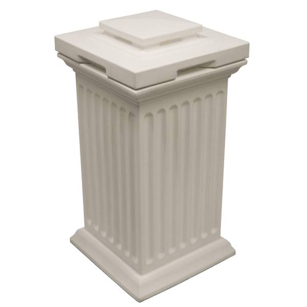 Good Ideas White Savannah Column Storage And Waste Bin - SV-COL-WHI ...