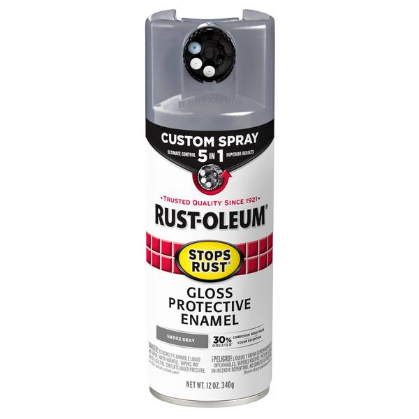 Rust-Oleum 12 oz Smoke Gray Gloss 5-in-1 Spray Paint - 376897 | Blain's ...