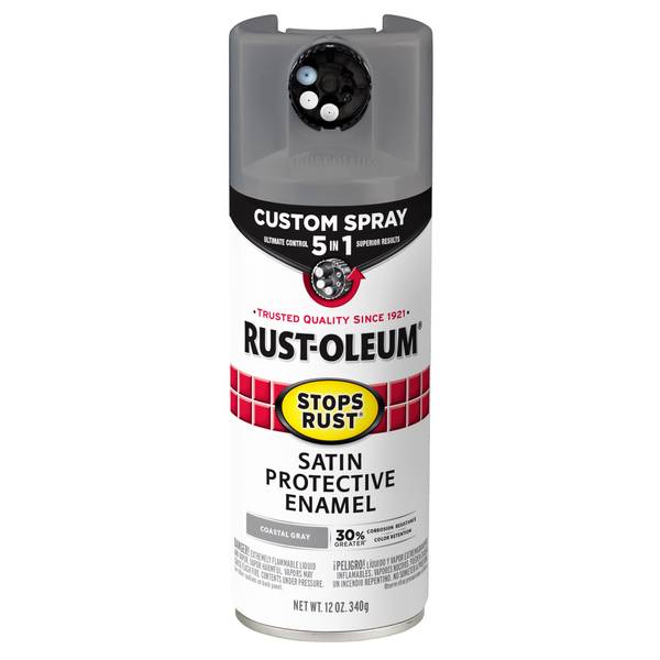 Rust-Oleum 12 oz Coastal Gray Satin 5-in-1 Spray Paint - 376872 | Blain ...
