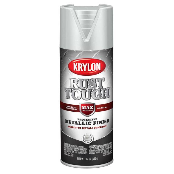 Krylon 12 oz Rust Tough Metallic Finish, Gloss, Silver Metallic ...