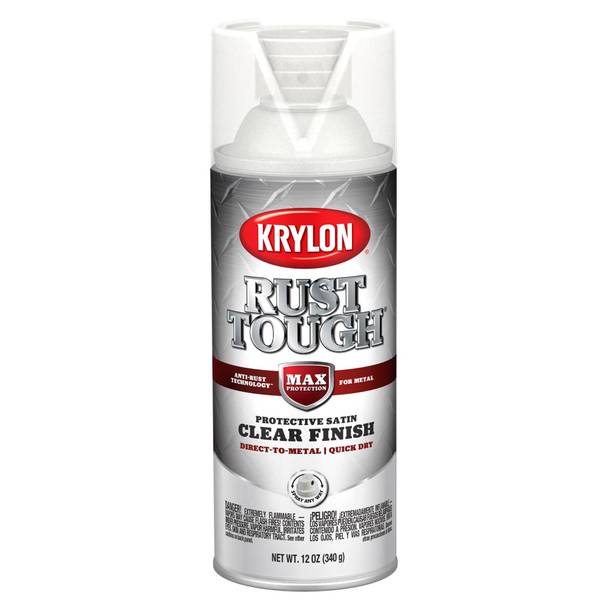 Krylon 12 oz Rust Tough Clear Finish, Satin, Clear - K09272008 | Blain ...