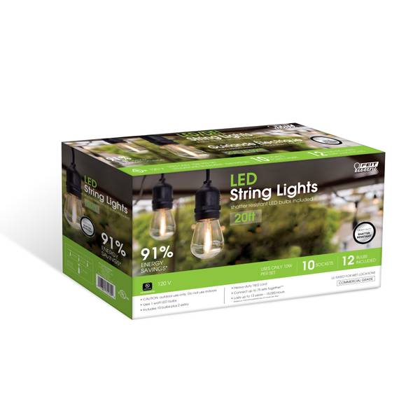 FEIT Electric 20' LED String Lights - SL20-10/FIL | Blain's Farm & Fleet