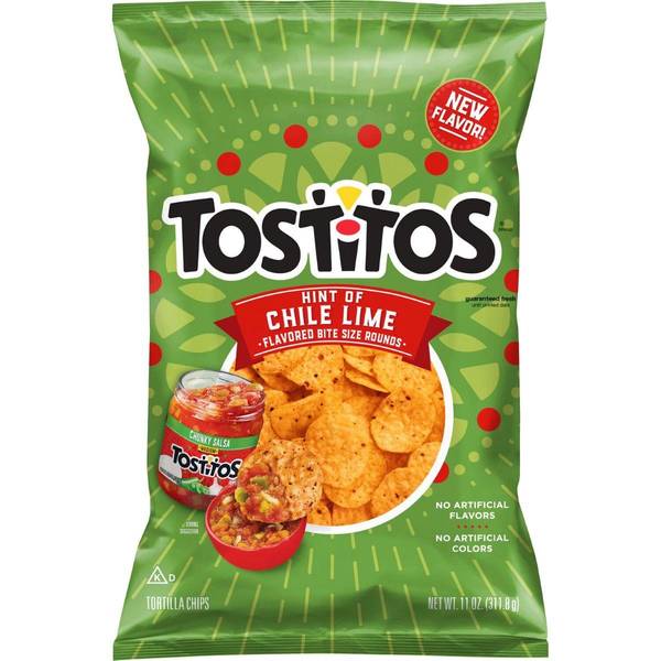 Tostitos 11 oz Hint of Chile Lime Bite Size Rounds - 73479 | Blain's ...
