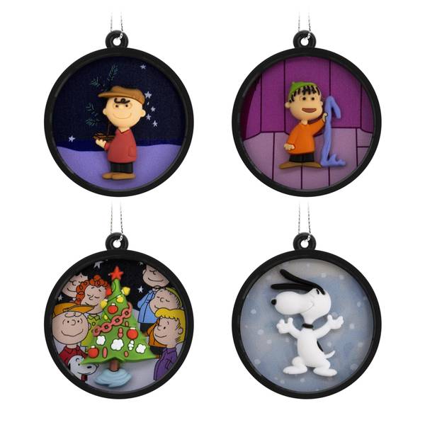 Hallmark 4-Piece Peanuts Scenes Shatterproof Ornaments - 3HCM3068 ...