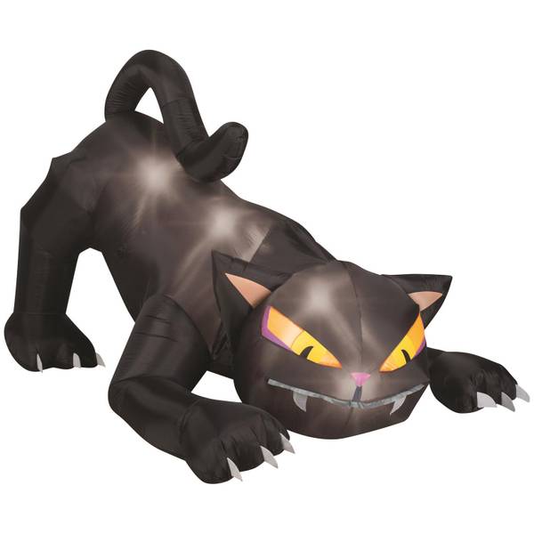 Gemmy 7' Inflatable Black Cat with Turning Head Inflatable - G08 23623 ...