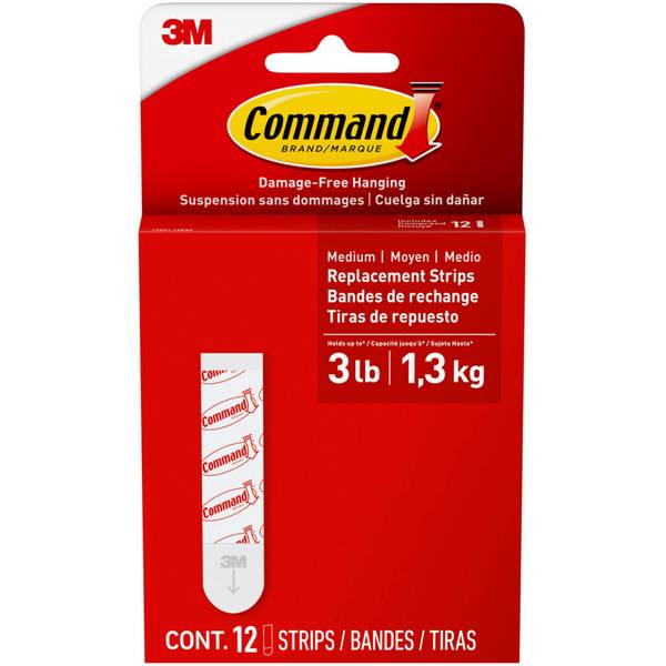 3M 12 Strips Command Medium Foam Replacement Strips - 17021-12ESF | Blain's Farm & Fleet