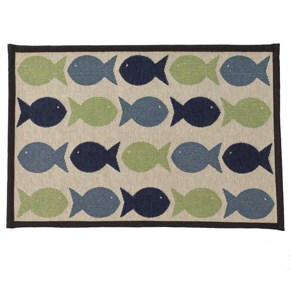PetRageous Designs 13"x19" Kool Fishies Tapestry Mat - 12089 | Blain's ...