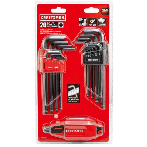 Craftsman 20-Piece Universal L-To-T Hex Key - CMHT26028 | Blain's Farm ...