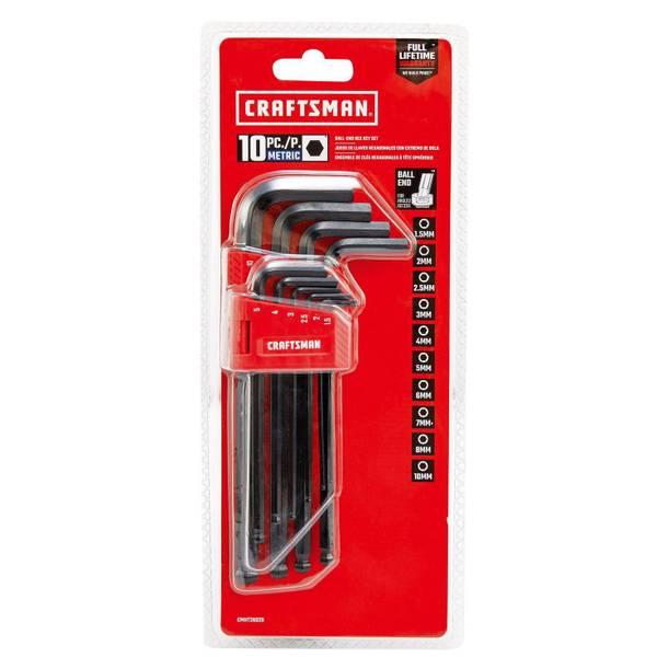 Craftsman 10-Piece Ball-End Hex Key Set - CMHT26029 | Blain's Farm & Fleet