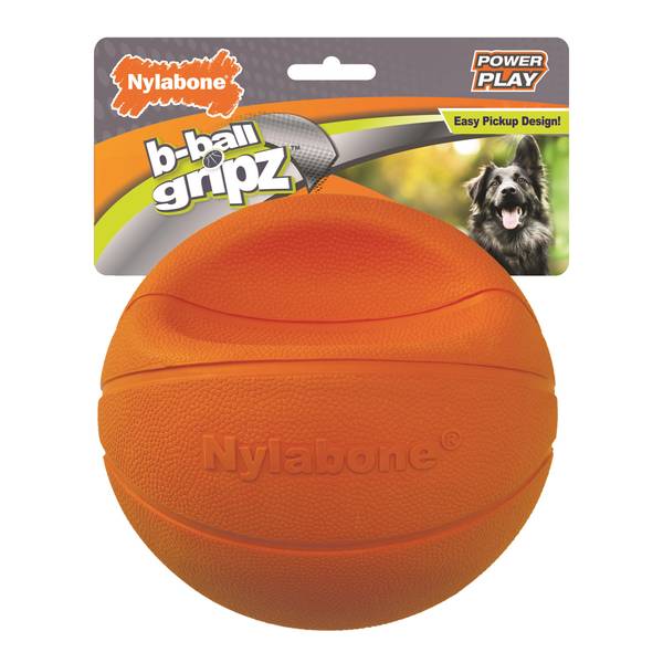 Nylabone Gripz Basketball B-Ball Dog Toy - NPLY009P | Blain's Farm & Fleet